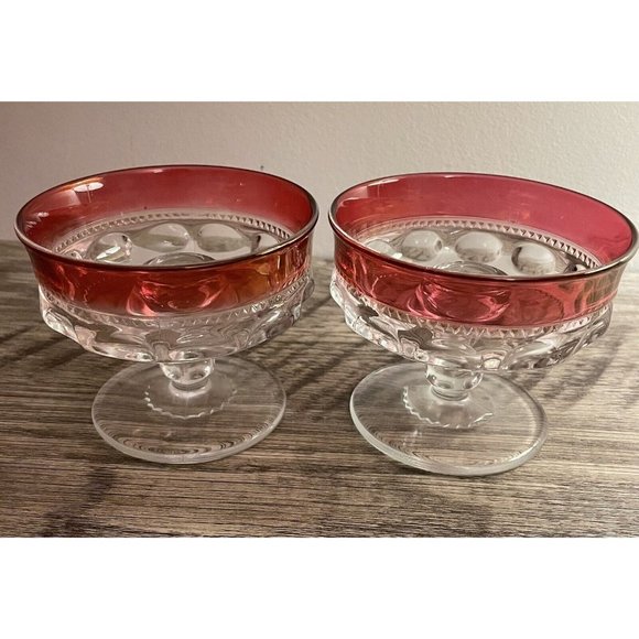 Indiana | Accents | Vintage Indiana Kings Crown Ruby Flashed Sherbert ...